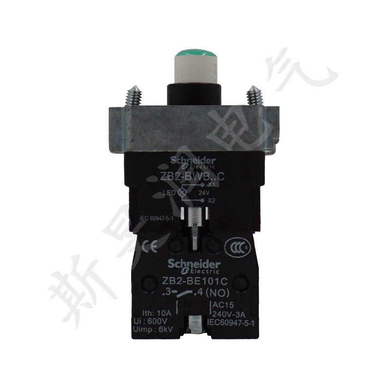施耐德电气 ZB2BWB31C 绿色LED灯带按钮基座 24V 一常开触点 ZB2-BWB..C【图片 价格 品牌 报价】-京东