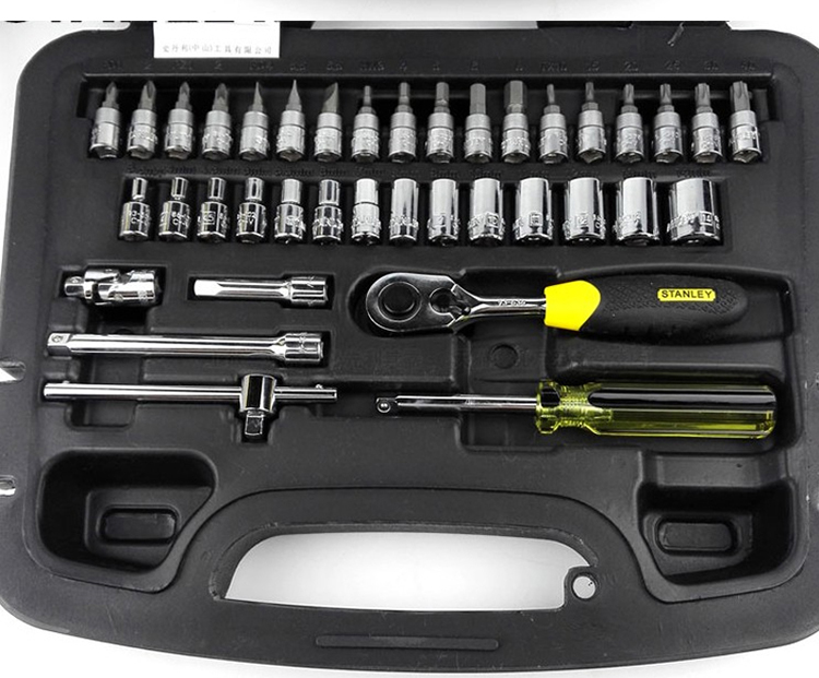 【史丹利94-184-22】史丹利STANLEY 38件套6.3mm系列公制工具套装 专业机修汽修扳手套筒 94-184-22 企业定制【行情 ...
