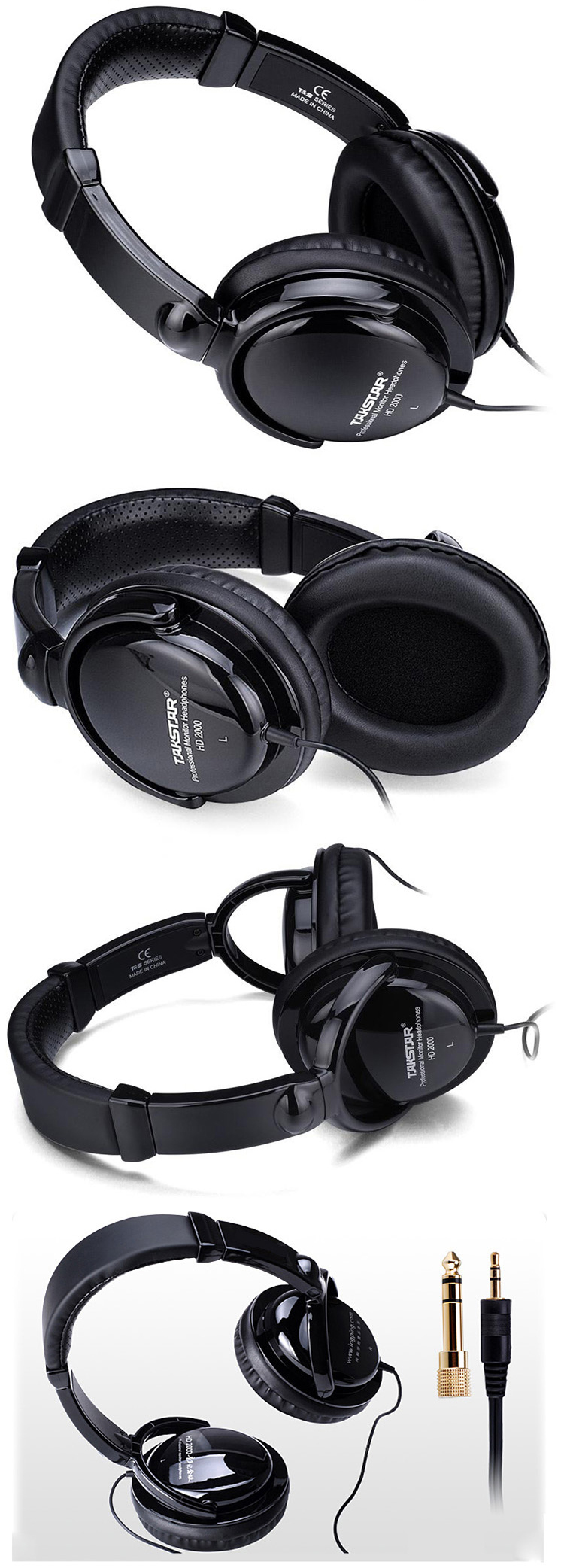 得胜（TAKSTAR）HD2000(黑金版)监听耳机 高品网络K歌游戏耳机 主播直播头戴式电脑k歌立体声耳机 钢琴黑--中国中铁网上商城